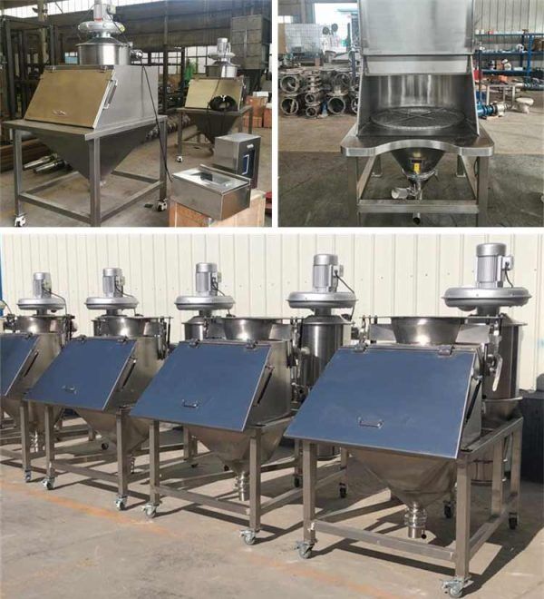 Dust-free bag dumping station Avoid material Dust flying everywhere