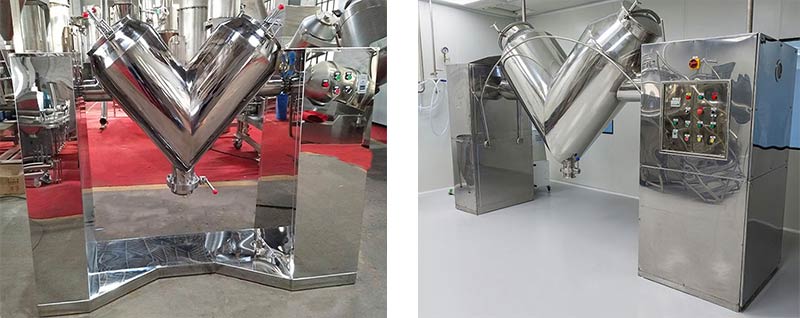 V type mixer & Asymmetric mixer for easy cleaning